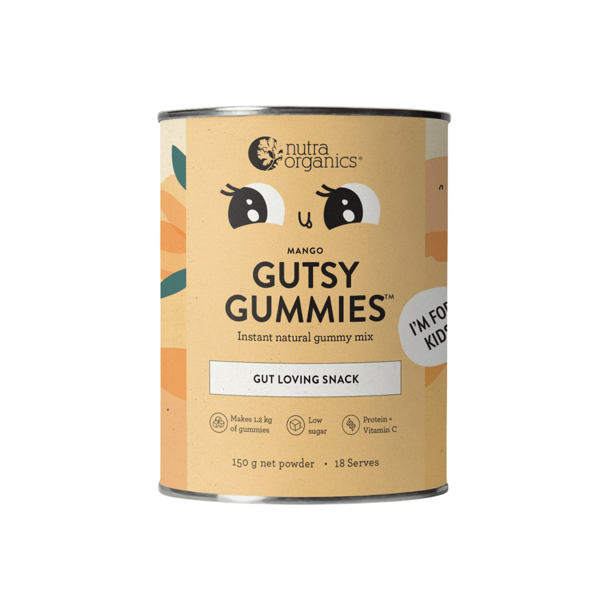 Nutra Organics Gutsy Natural Gummies Mango 150g
