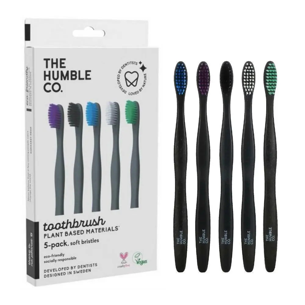 Humble Co. Cornstarch Toothbrush Adult Soft - 5 Pack | Hello Charlie